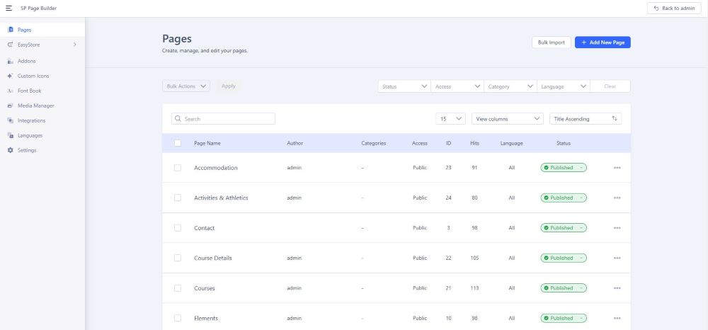 Customize Pages With SP Page Builder | Educon II - Documentation | JoomShaper